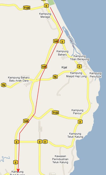 Driving from KL to Kuala Besut: Kuala Besut to KL