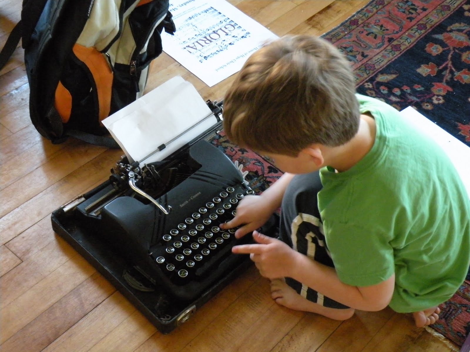 fifth lamp down: Paper Typing Machine