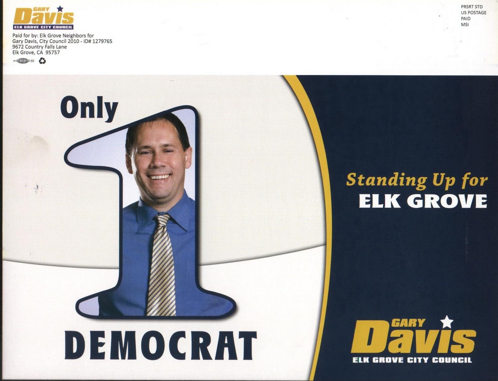 Mailer of the day - Gary Davis | Elk Grove News.net