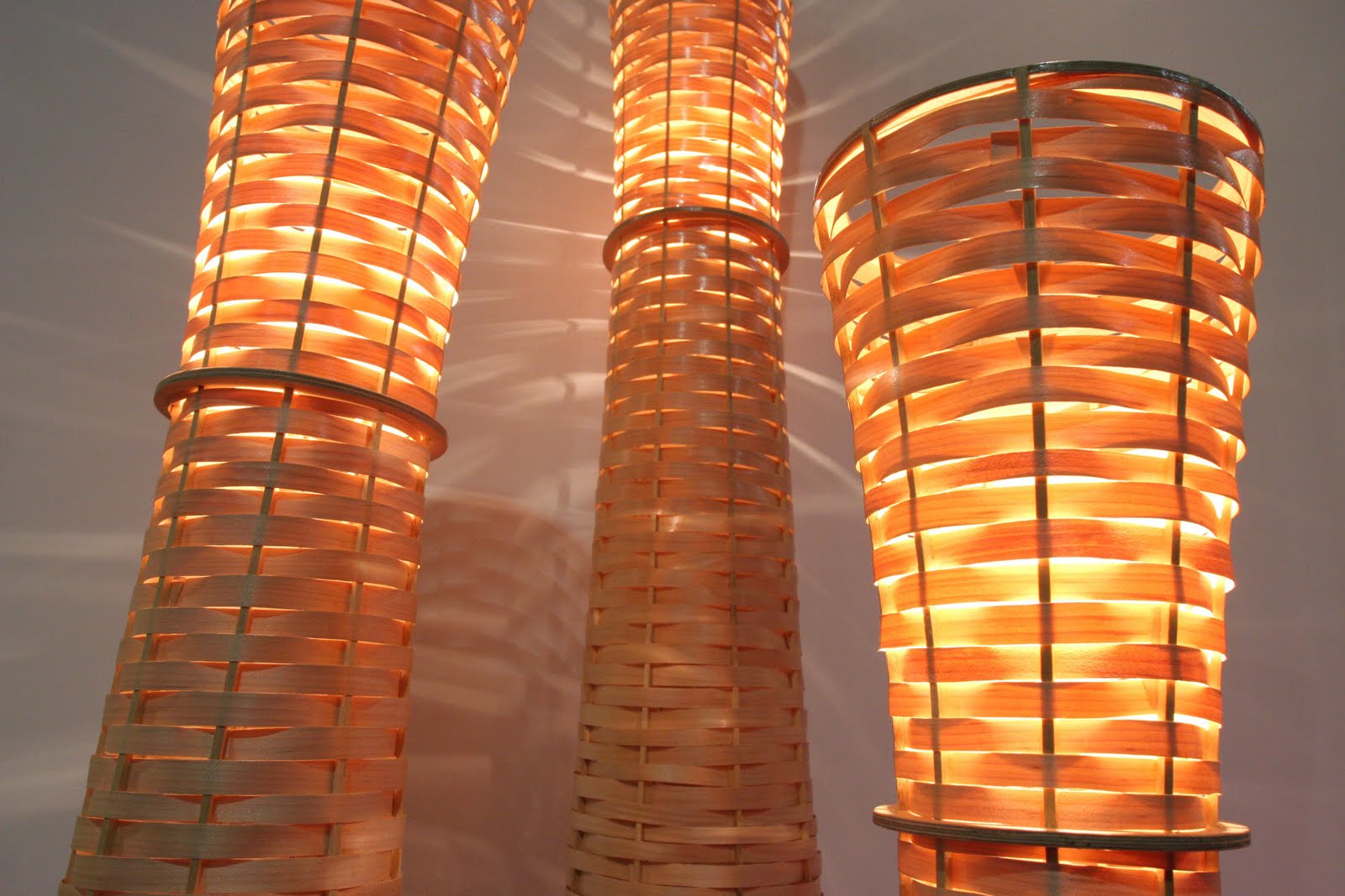 Lightweave Stack lights at the Irish Build Fair, RDS – Leo Scarff Design