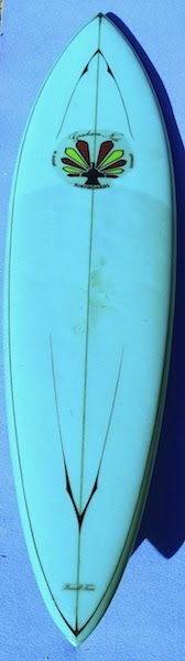 vintage surfboard collector UK: Graham Nile singlefin