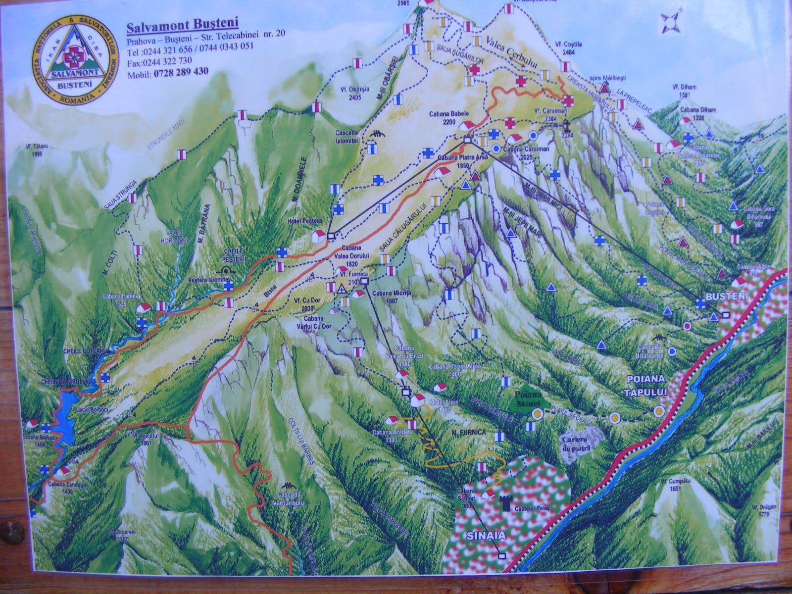 Harta Busteni Zamora Poiana Tapului