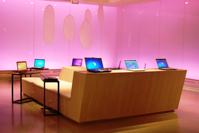 backpack boy: Microsoft Company Store, Visitor Center and Library