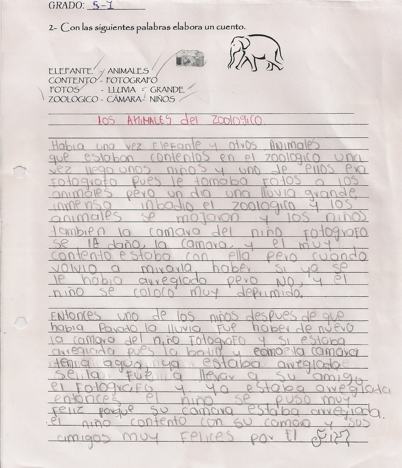 MI ESPACIO CREATIVO: cuento, los animales del zoologico.