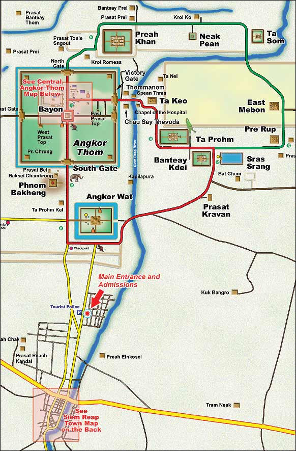 Images and Places, Pictures and Info: angkor wat map of temples