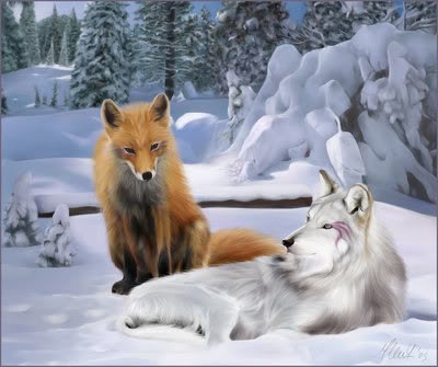 Bestiaria Latina: Mille Fabulae et Una: Image: Vulpes, Lupus, et Pisces