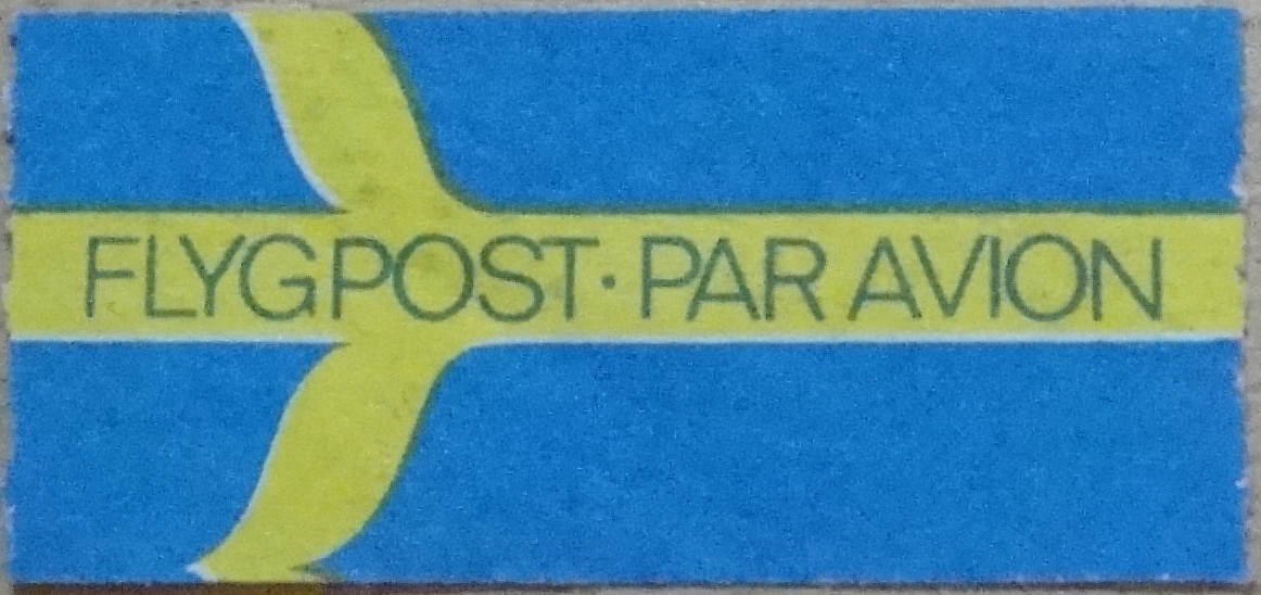 International Airmail And Priority Mail Labels: Sweden: Airmail and ...