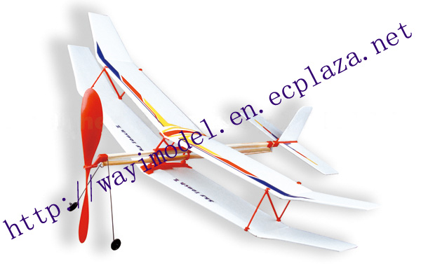 Wayi Model: Rubber-powered Biplane -WY02