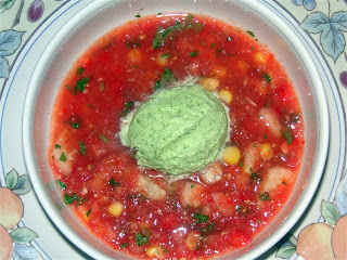 The Ice Cream Fellow: Gazpacho with Cilantro Lime Ice Cream