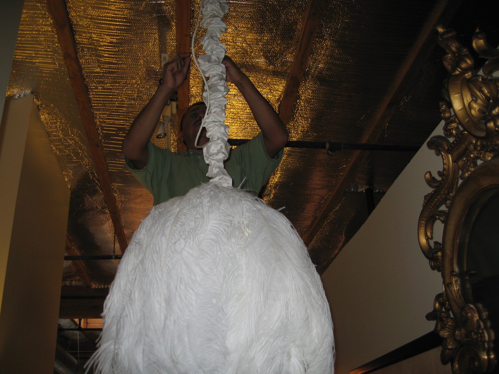 According to BRASWELL: Feather Light Fixture