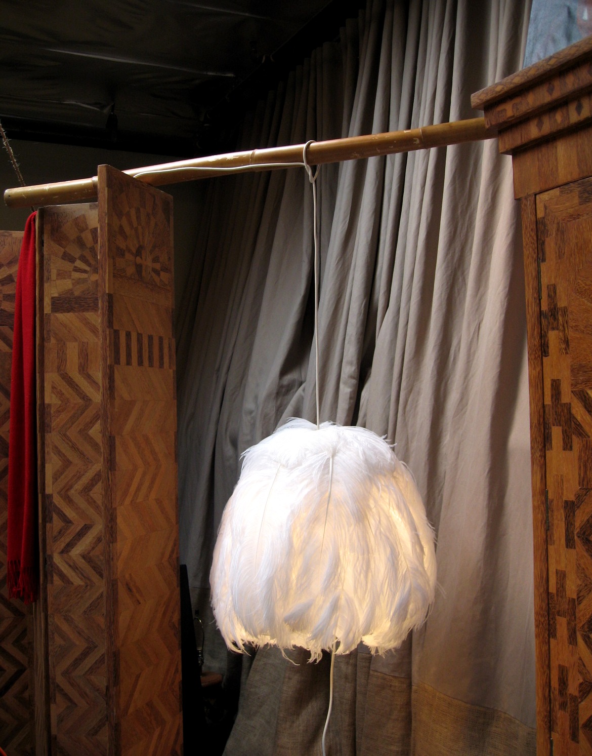 According to BRASWELL: Feather Light Fixture