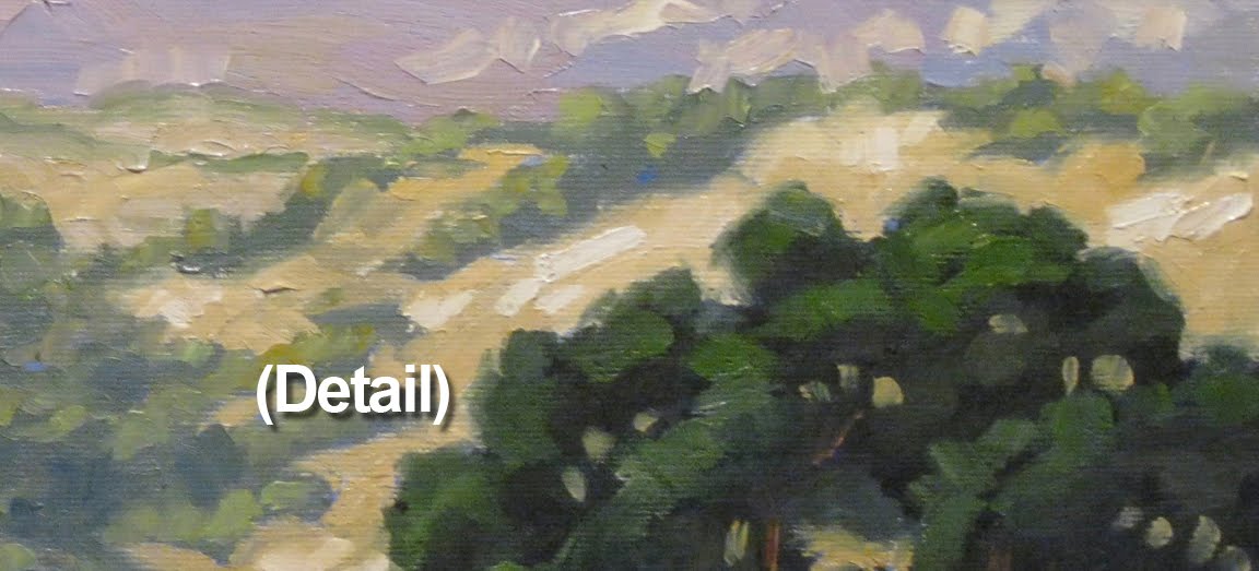 TOM BROWN FINE ART: LARGE PAINTING, CALIFORNIA HILLS BY TOM BROWN