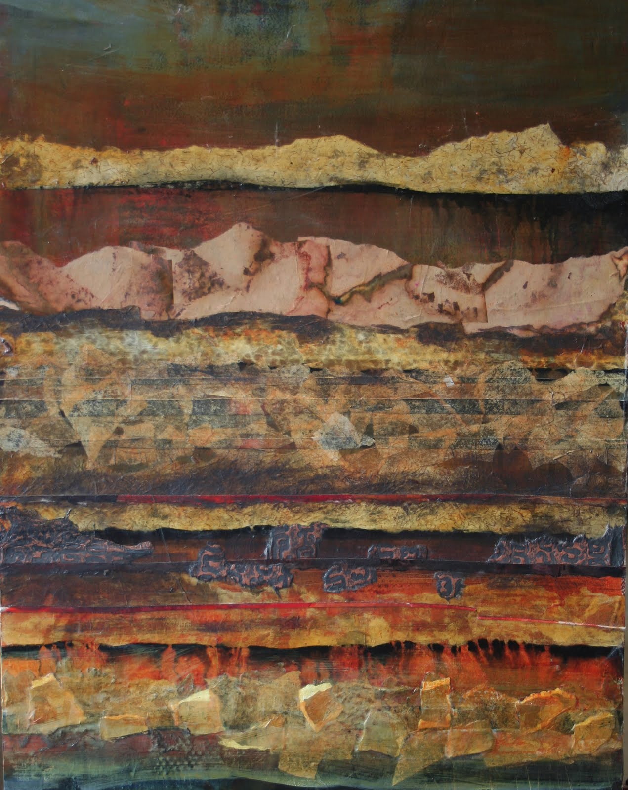 Patt Scrivener Contemporary Art: Strata -Mixed Media Painting by Patt ...