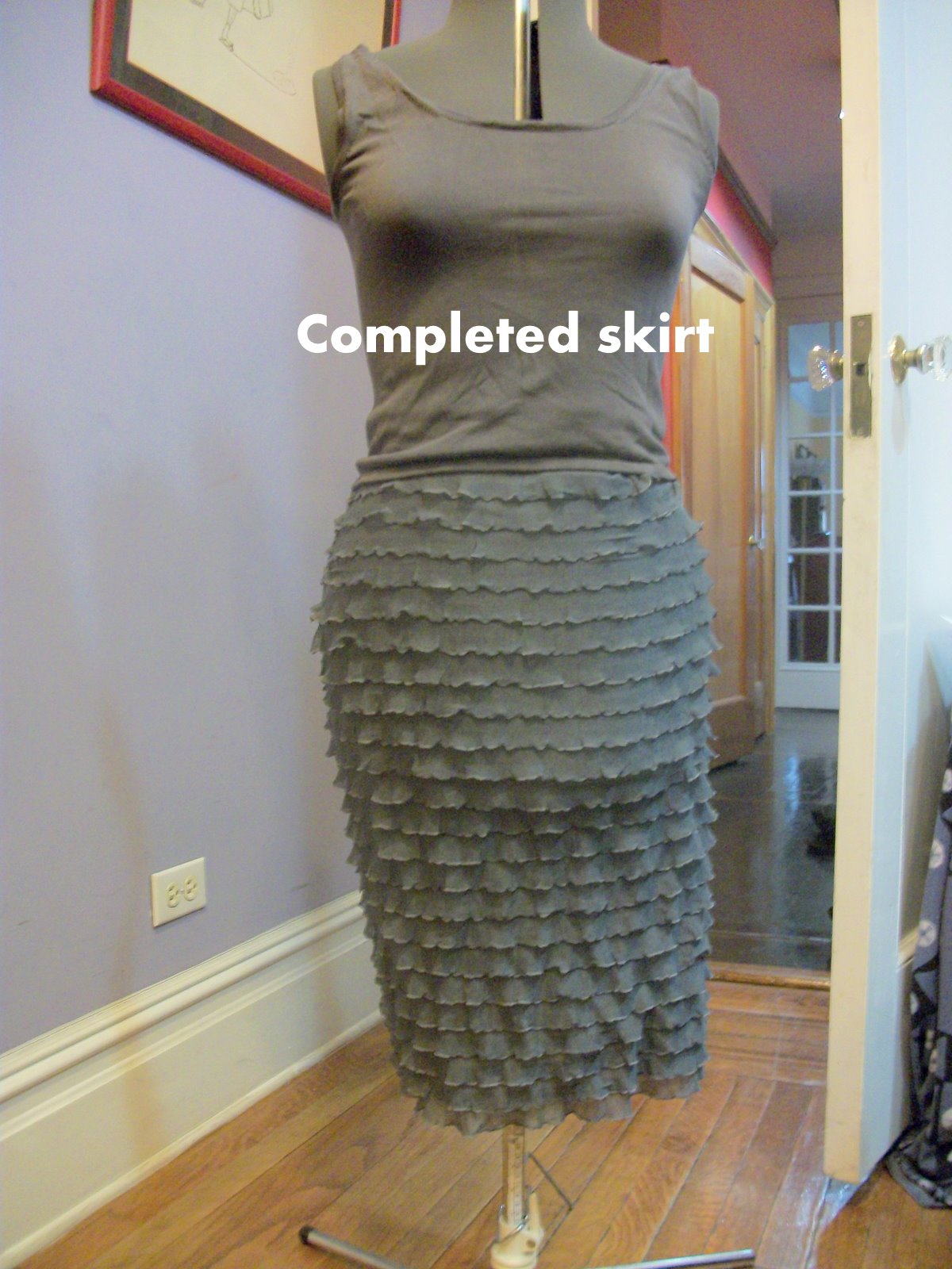 DIY a one seam skirt