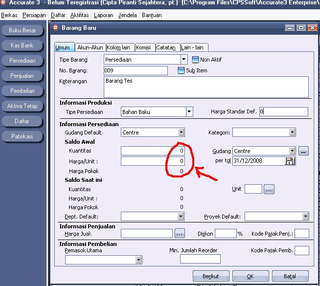 ACCURATE ACCOUNTING SOFTWARE: INPUT BARANG GRATISAN (HPP Nol) DENGAN ...