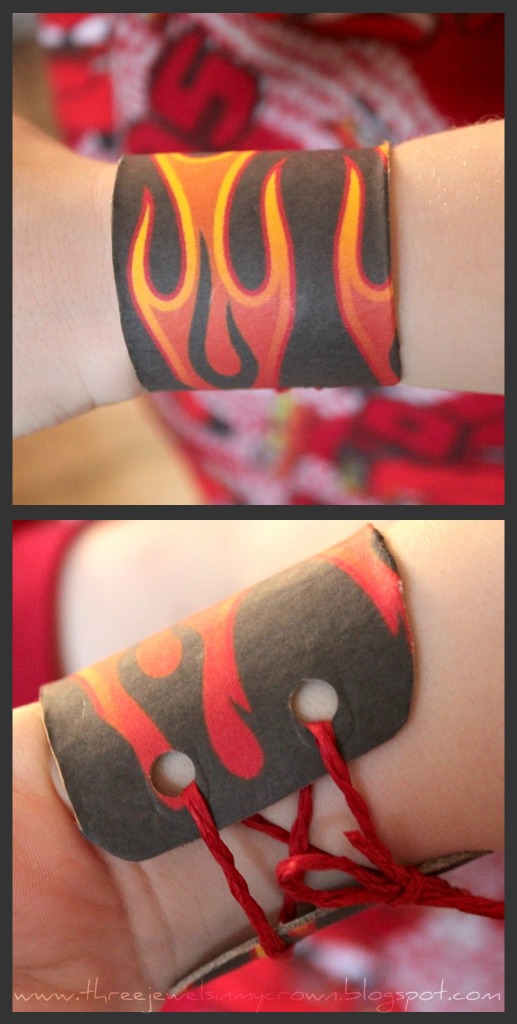 Three Jewels In My Crown: Make a friendship cuff from a cardboard roll