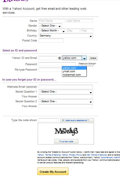 How to Create YahooMail or Ymail Account ~ HOW 2 MAKE :: Blogger ...