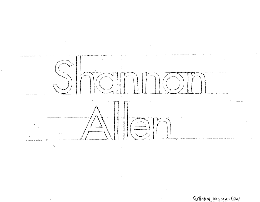 TYPE F10 - SHANNON: Word Letter Spacing