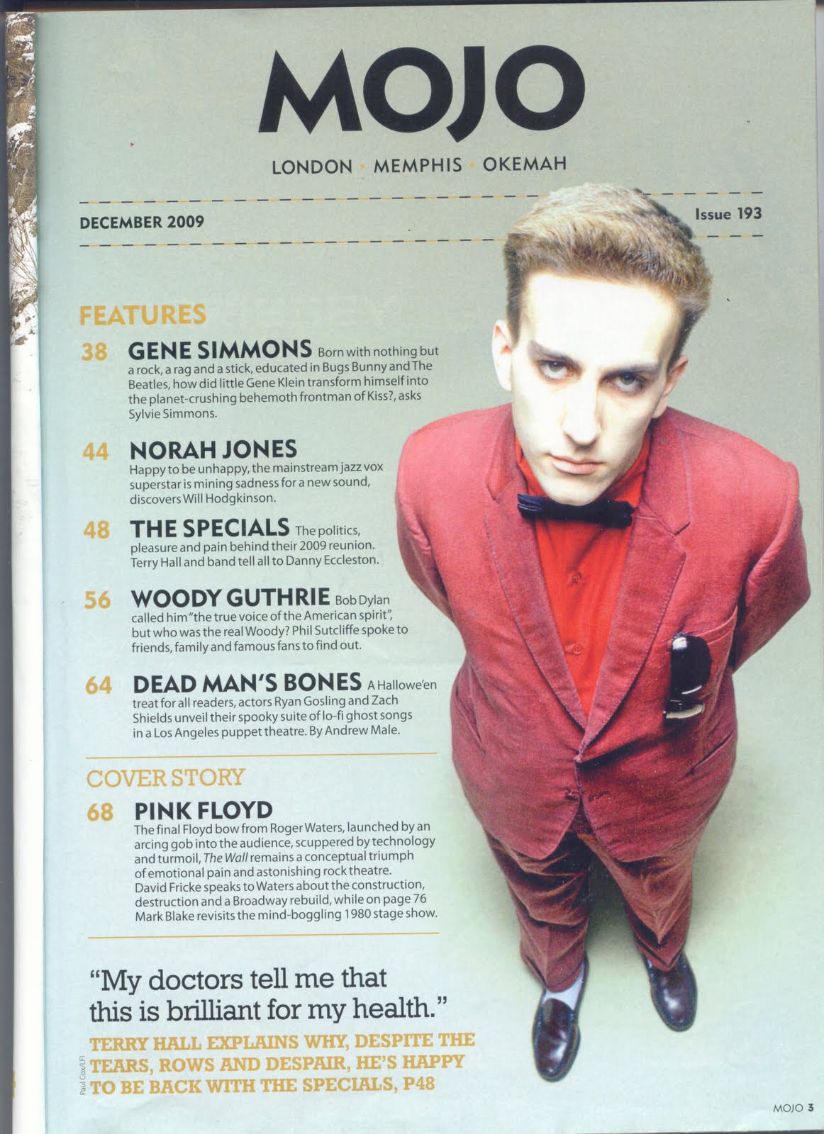 Natalie!: 'Mojo' contents page analysis