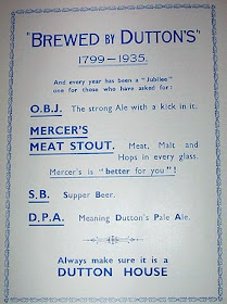 BLACKBURN PAST: Dutton's advertisement & bottle label
