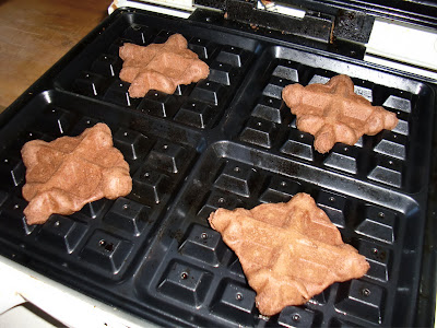 Amy's Goodies: Chocolate Turtle Waffle Cookies