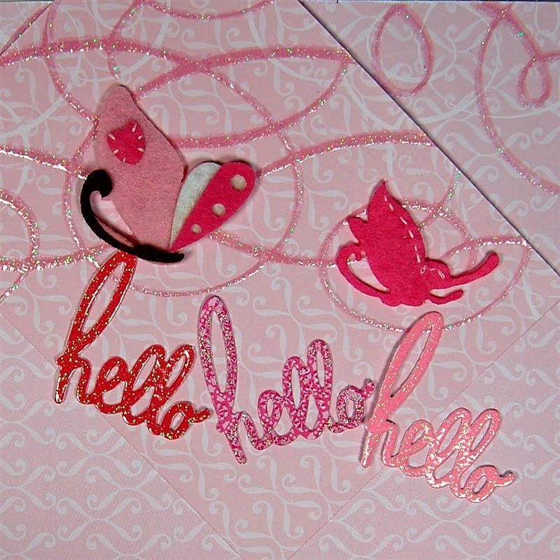 Capadia Designs: Pink Butterflies to say hello