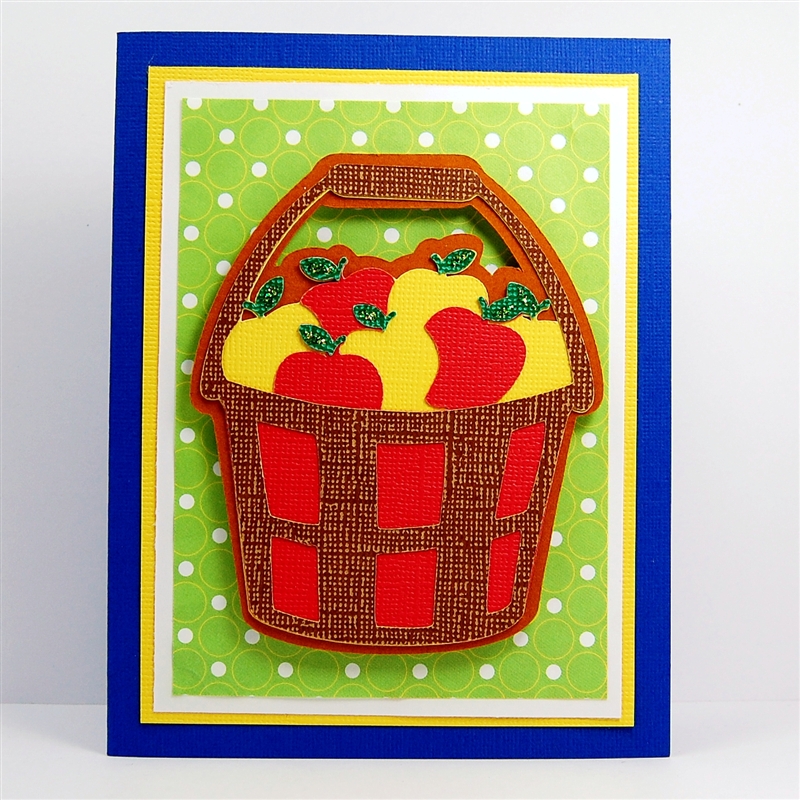 Capadia Designs: Basket of Apples Card