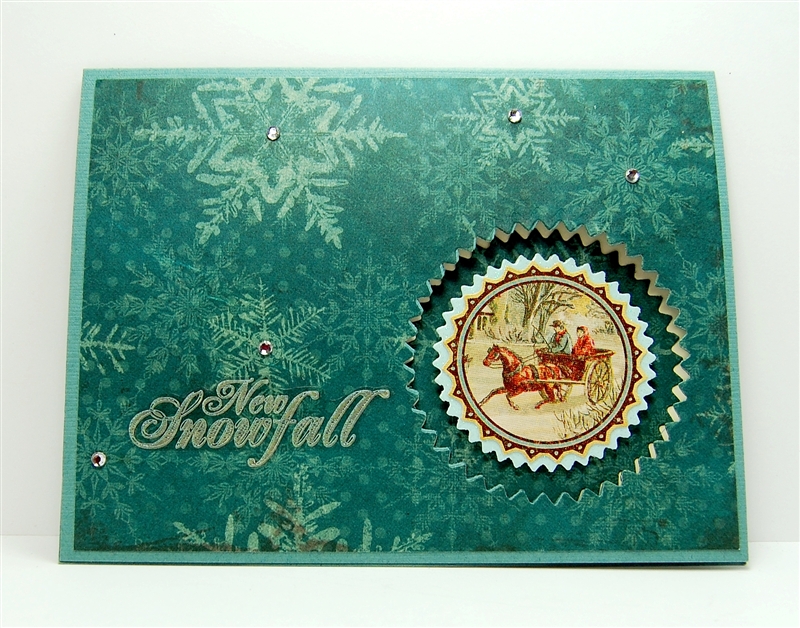 Capadia Designs: Winter Snowfall Card