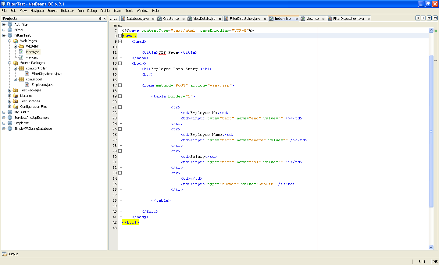 Java Circuit 22 Simple Filter Example