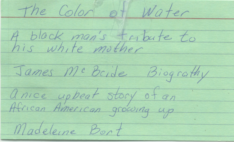 DeWitt Community Library Staff Picks: The Color of Water by James McBride