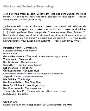 ASTERISK: German Art, Lectures by Mariano Akerman