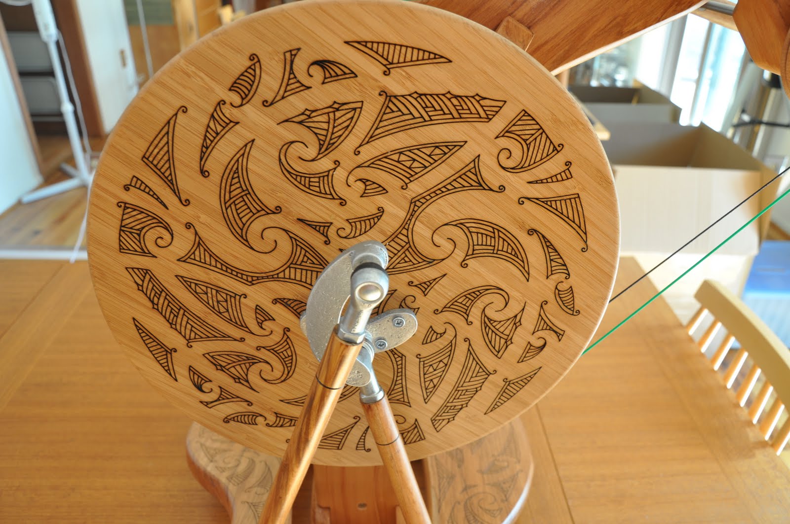 JumpSheep: The Aura Spinning Wheel by Majacraft in Maori-inspired gear