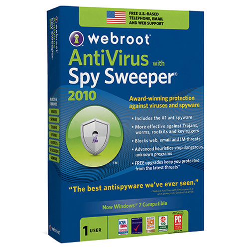 Software Tools: Webroot Antivirus with Spy Sweeper 2010