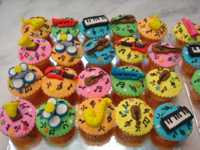 Yochana's Cake Delight! : Musical Instrument Cupcakes