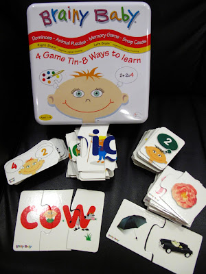 Items to go: Brainy baby flashcards and game set