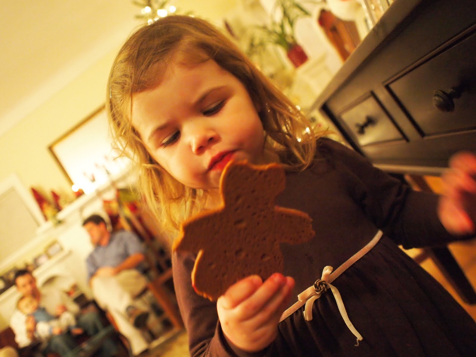 One Little Cricket: First Gingerbread man eating experience