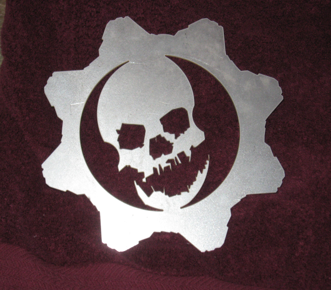 Steel metal Crimson Omen from GEARS OF WAR ~ The Knight Shift