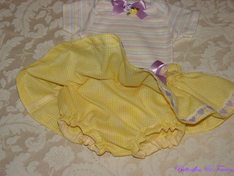 Karen's Butterflies and Faeries: Skirted Diaper Sets for Charm and Chloe