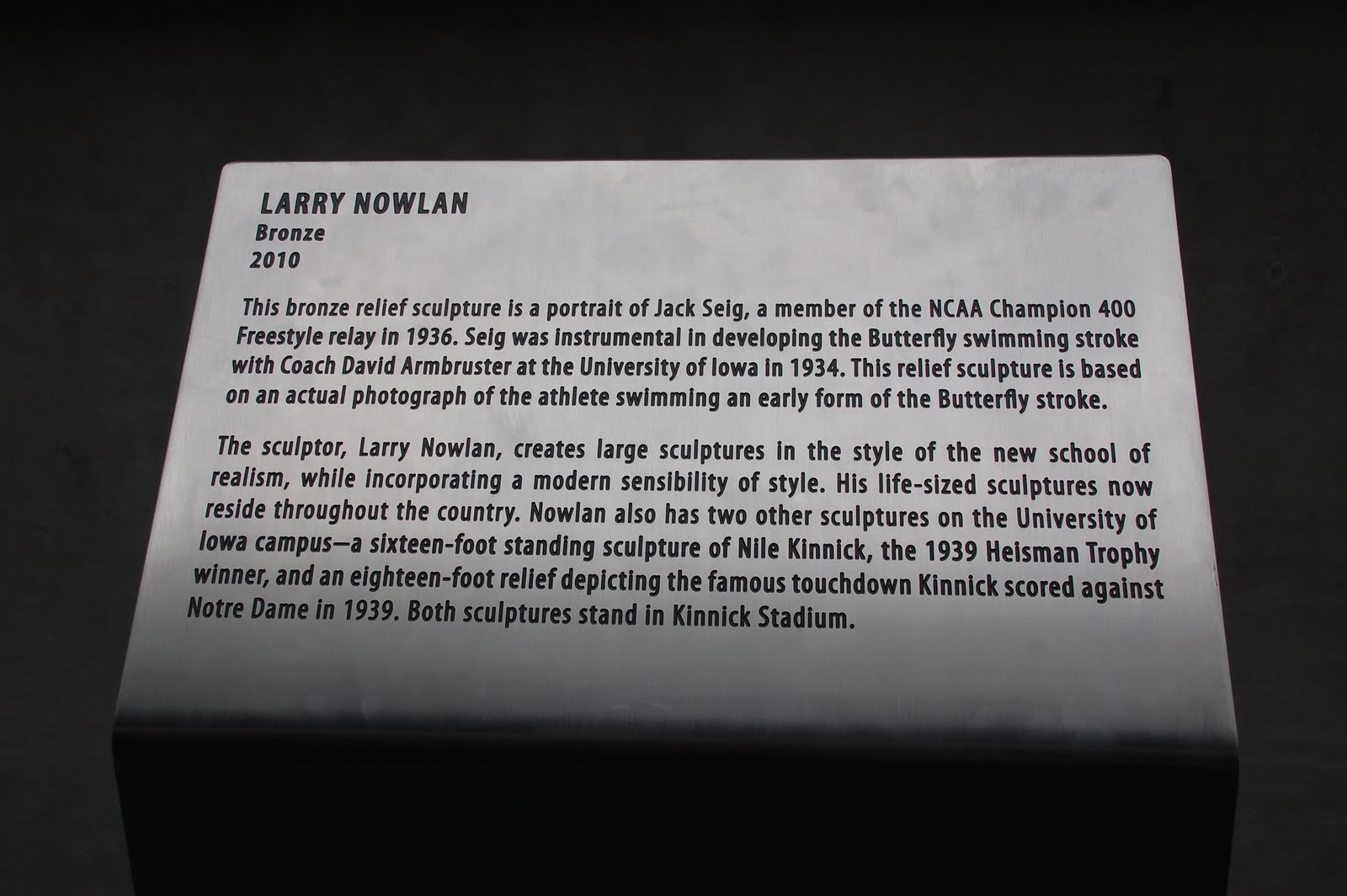 The Sculptor's Studio: The Jack Sieg celebration