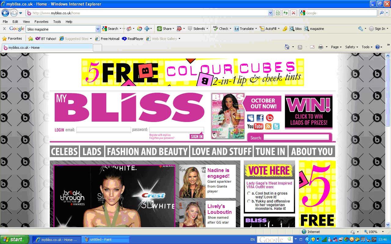 A2 Media - Advanced Portfolio: Research into teen websites