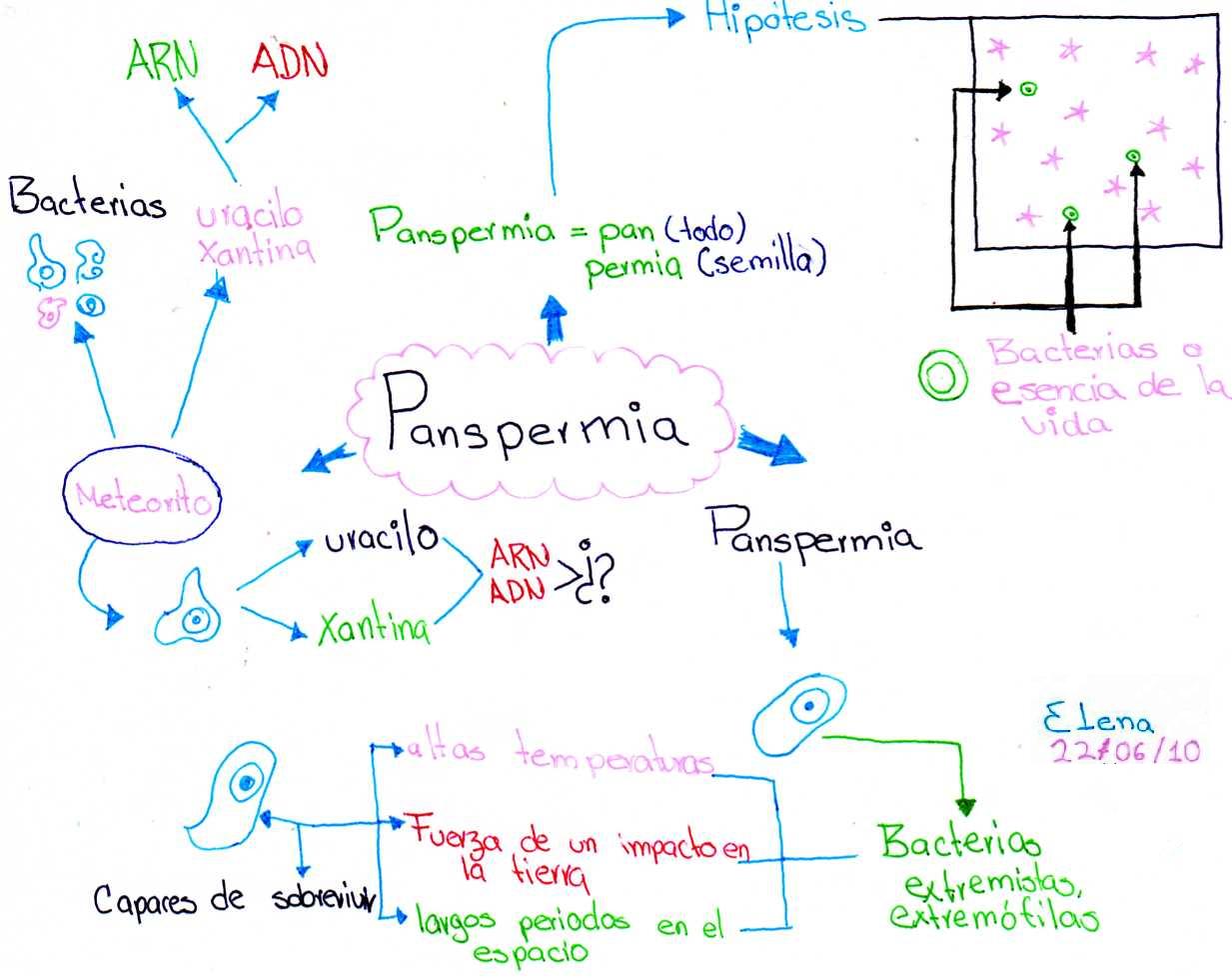 Elecrea: Panspermia (mapa mental)