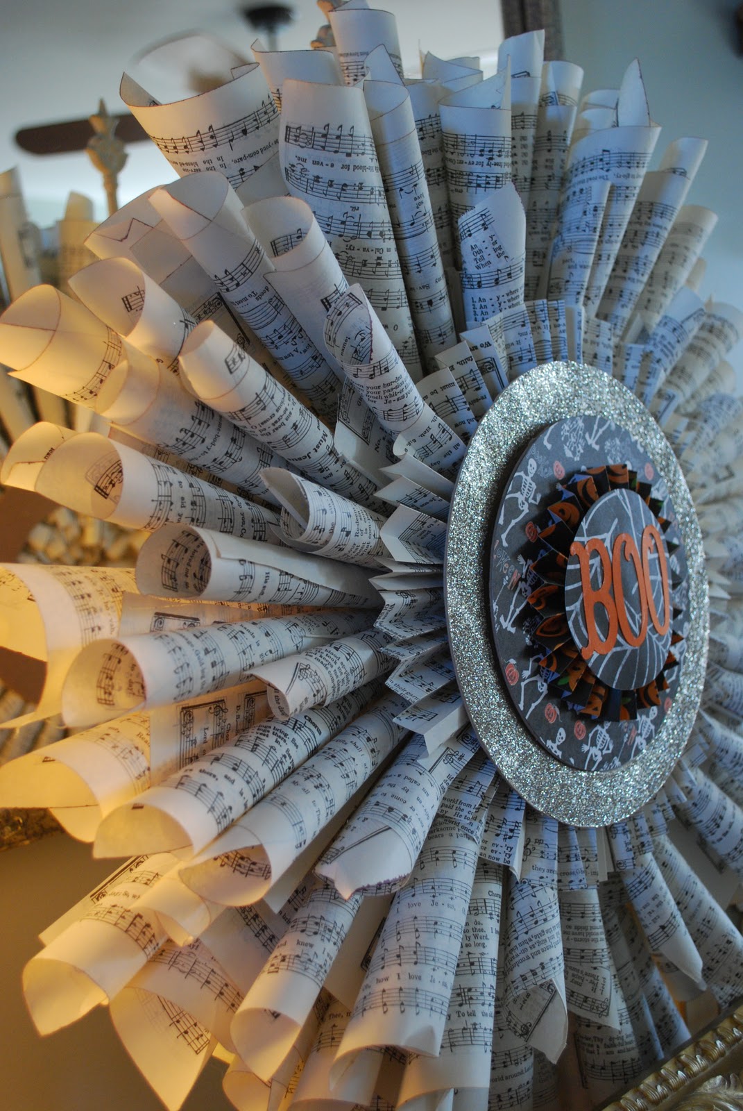 Fussy Monkey Business: Music Sheet Wreath