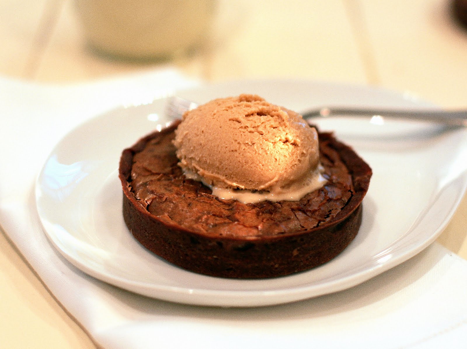 Tish Boyle Sweet Dreams: Warm Brownie Tart with Chai Gelato