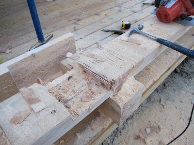 House: Porch Roof Part II - Shaping the timbers