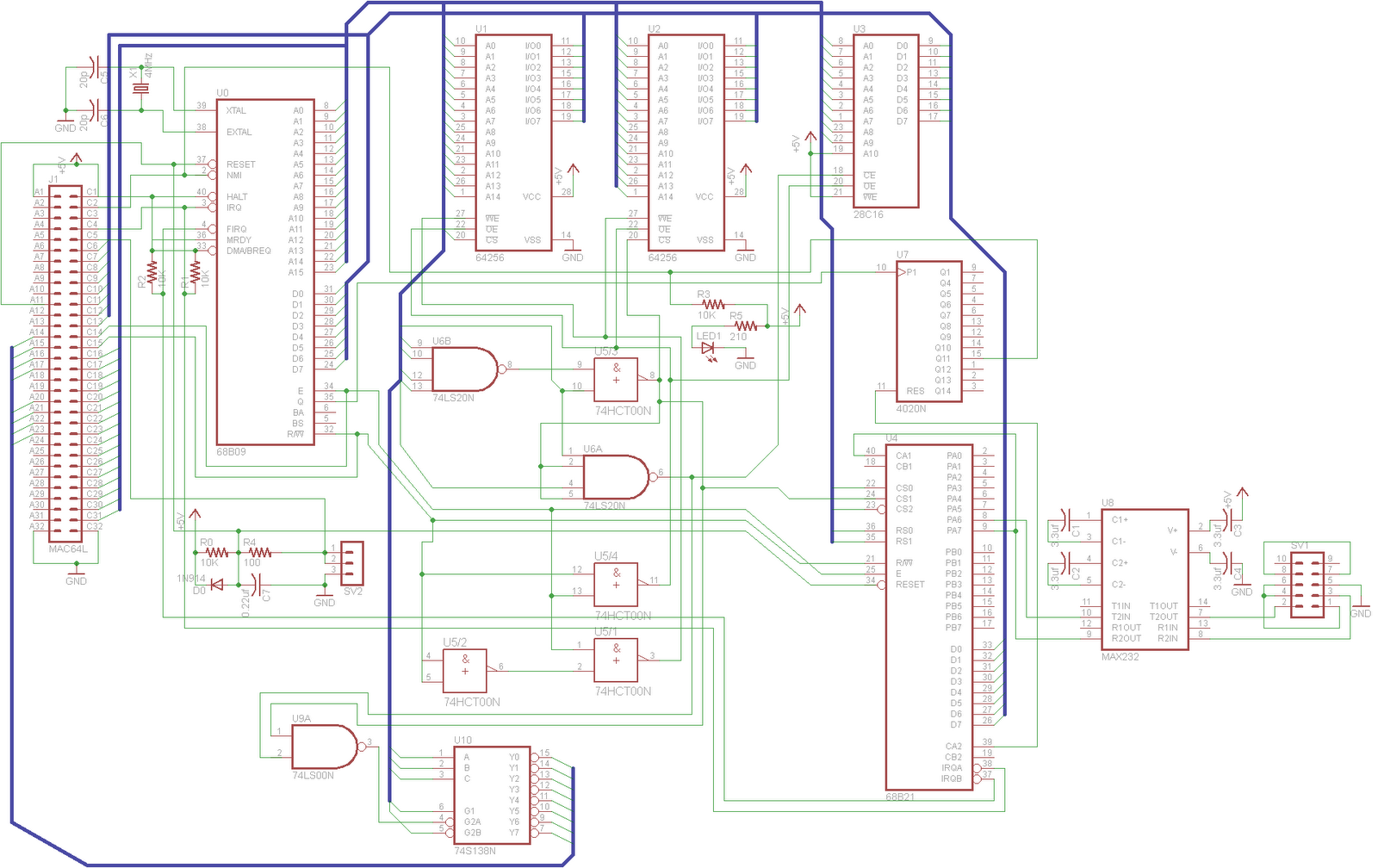 TinkerBug 6809 Computer: The schematics...