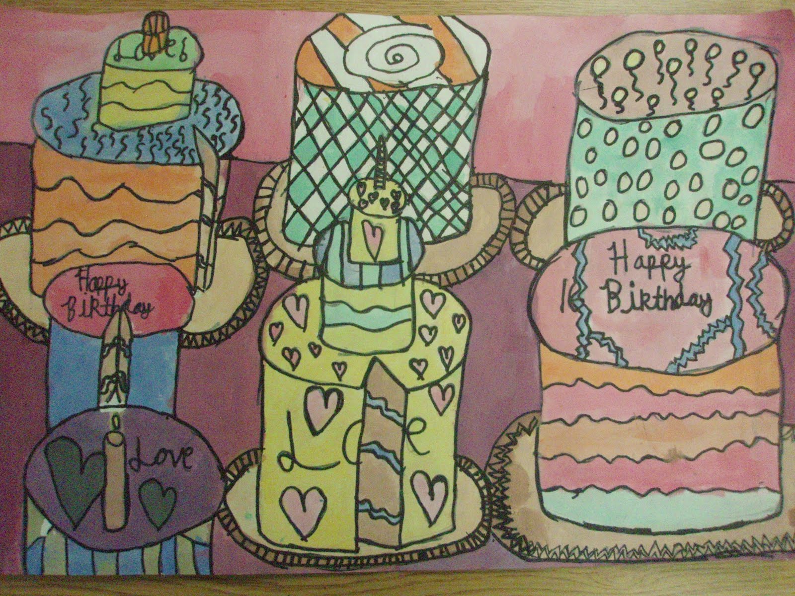 Ms. Matsuoka's Art Room: 4th grade Wayne Thiebaud-inspired Cake Paintings