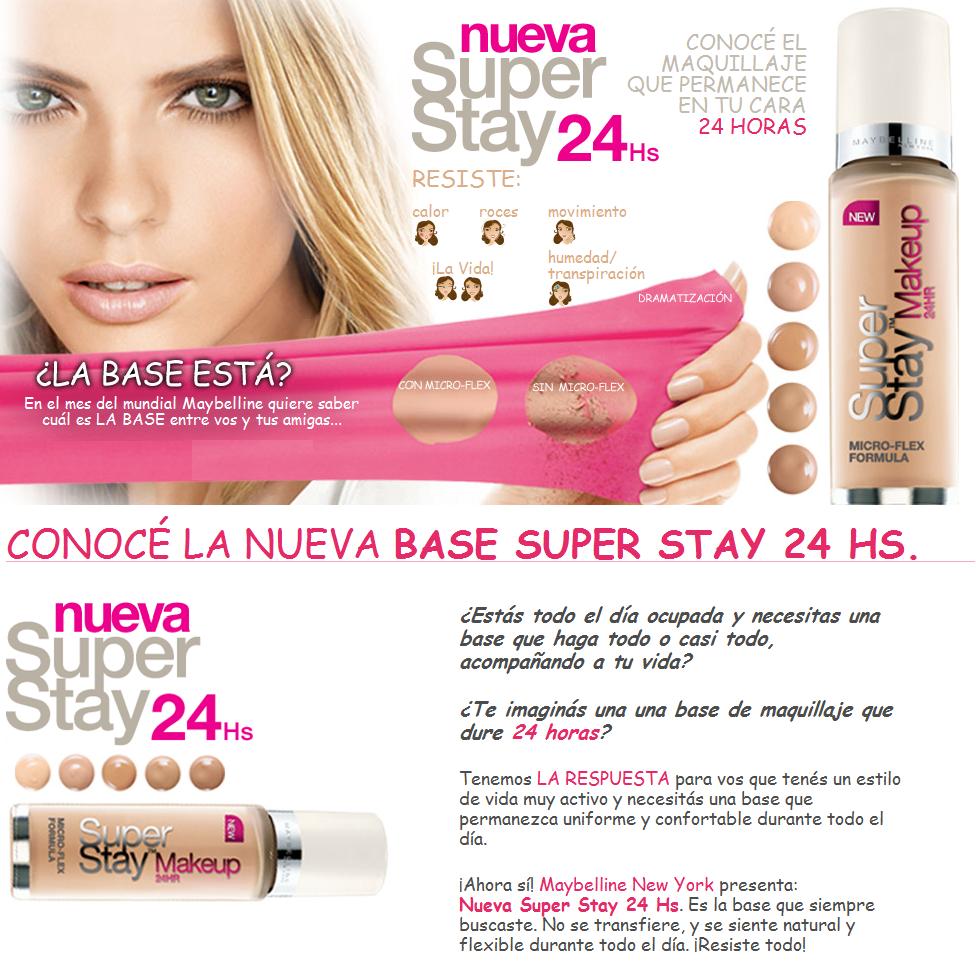 BOQUITAS PINTADAS: NUEVA BASE SUPER STAY 24 HS DE MAYBELLINE