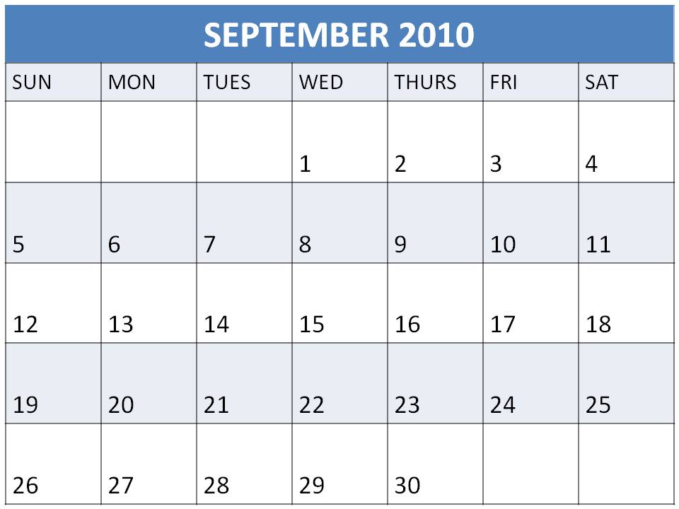 calendars 2010 printable
