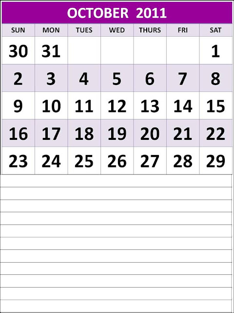 The Hollywood Ragazze: printable calendar october 2011