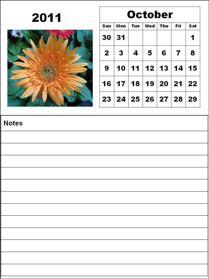 The Symphony of Life: october 2011 calendar